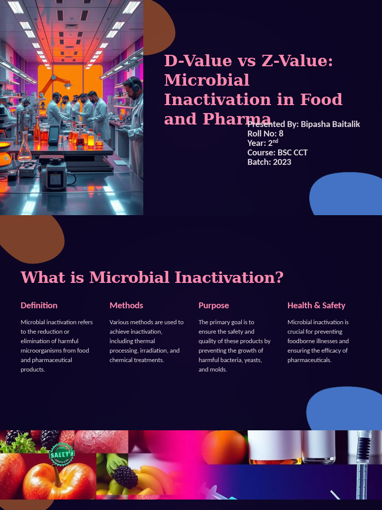 D-Value vs Z-Value- Microbial Inactivation in Food and Pharma | PDF ...