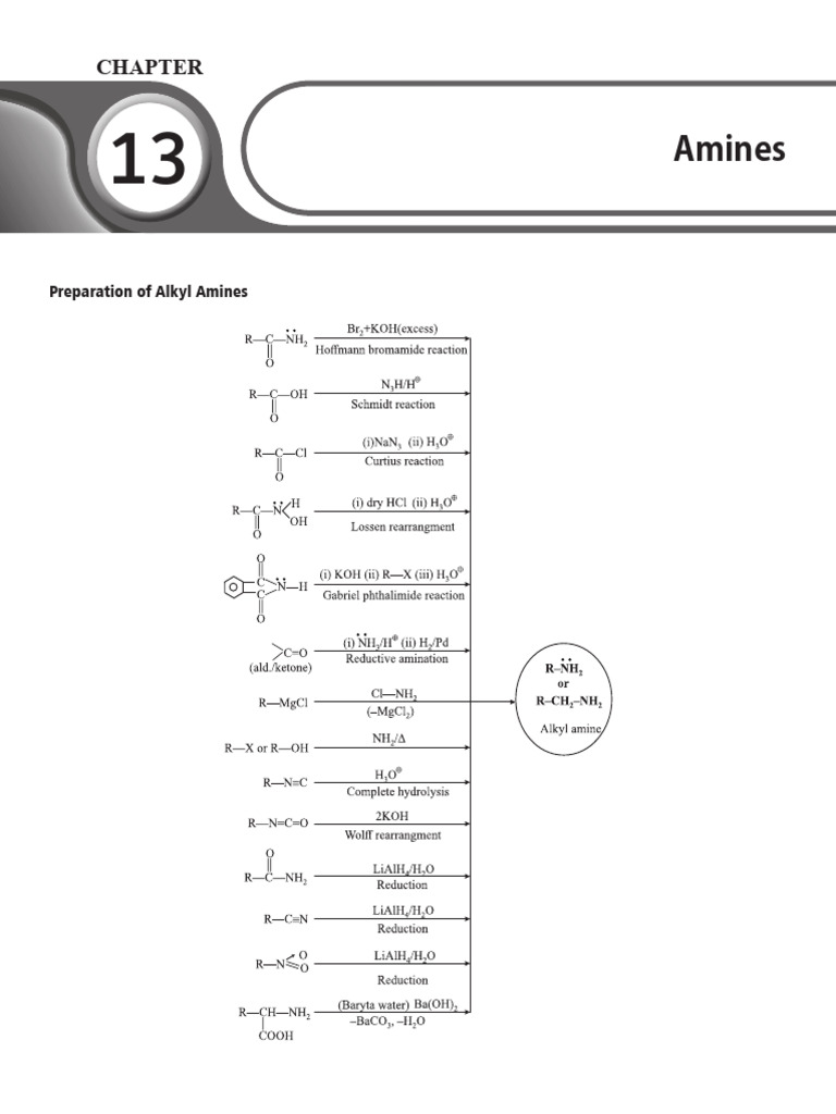 Amines : Short Notes | PDF | Amine | Chlorine