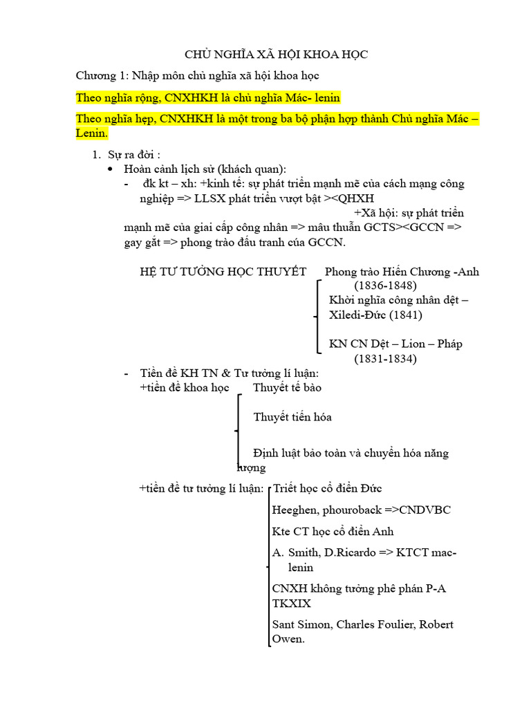 Ly Thuyet On Tap Chu Nghia Xa Hoi Khoa Hoc Truong Dai Hoc Quy Nhon 104371 | PDF