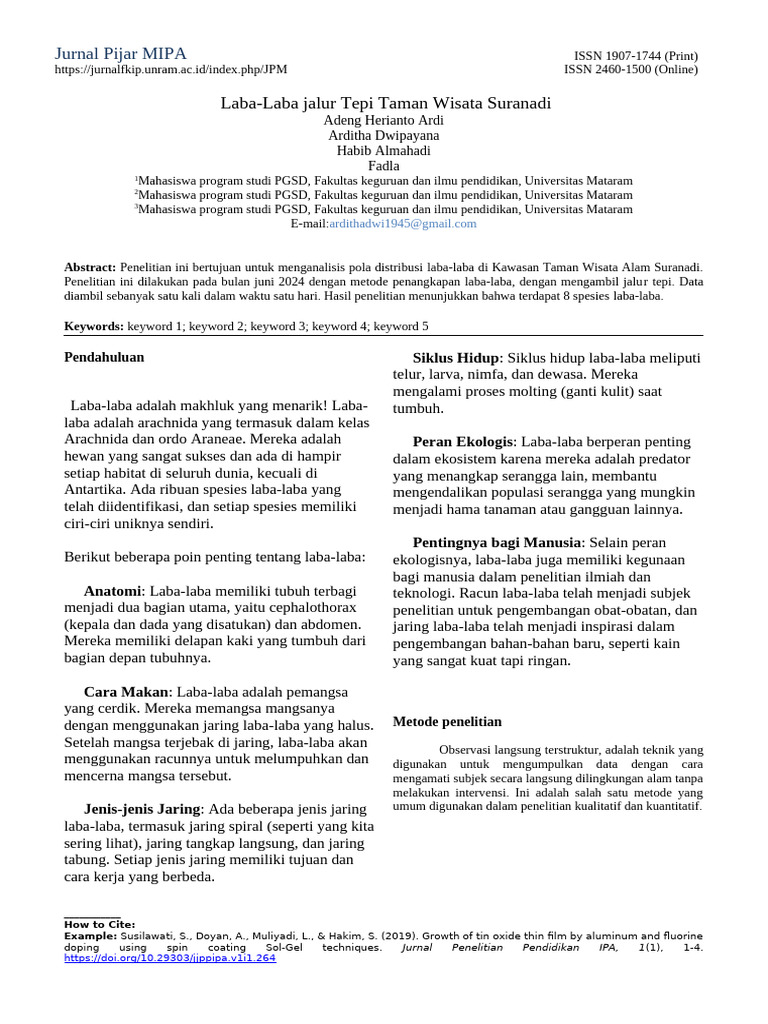 Pijar_MIPA_New_Template(1)[1] (Repaired) | PDF