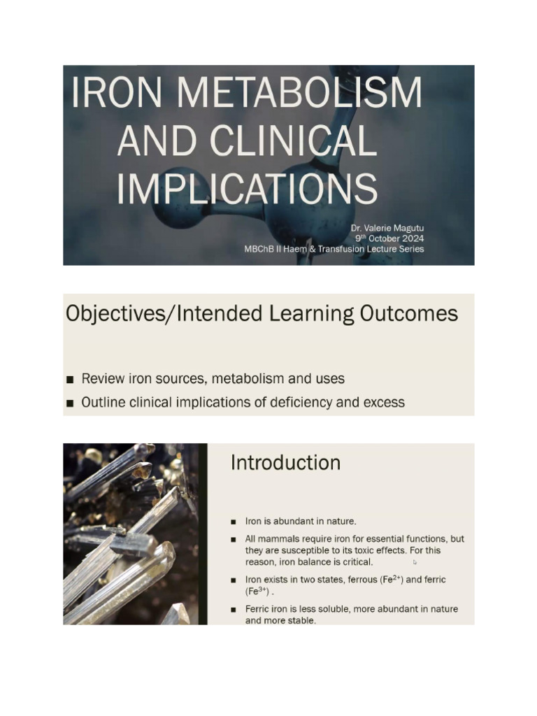 IRON METABOLISM | PDF