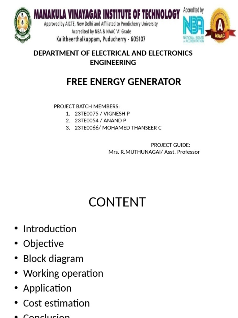 Free Energy Generator | PDF | Electric Generator | Direct Current