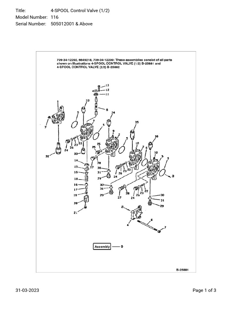 4-SPOOL Control Valve (1 - 2) - 116 | PDF | Hydraulics | Gas Technologies