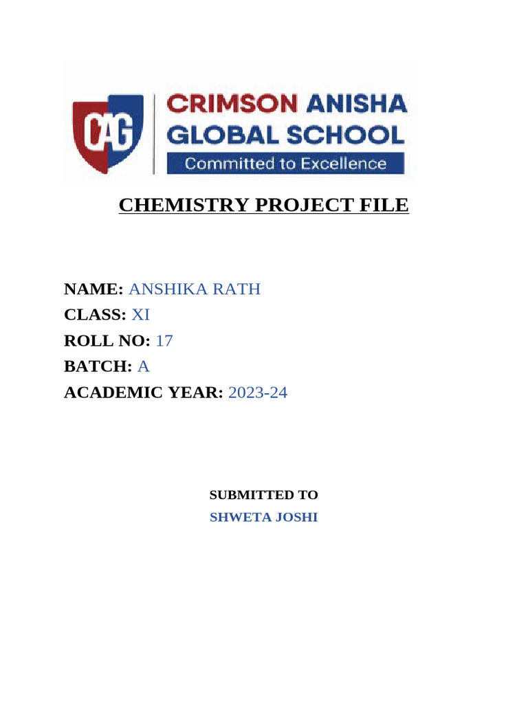 Chem Project Cags (1) (1) | PDF | Digestion | Chemistry