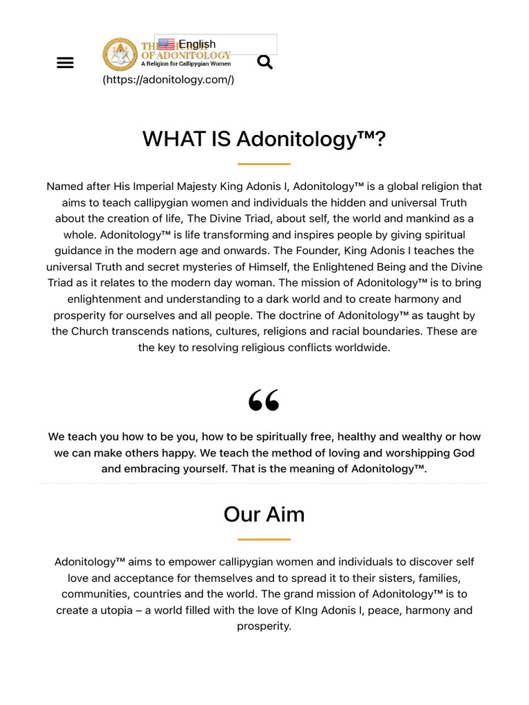 What Is Adonitology? - The Church of Adonitology™ | PDF | Prayer ...