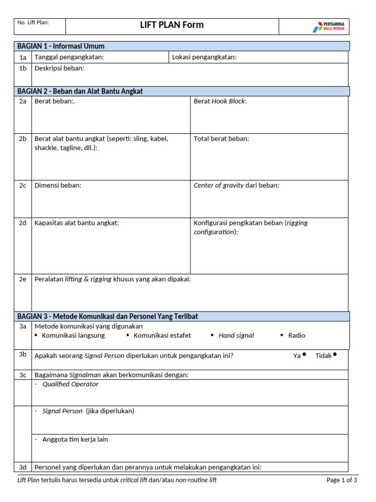 New_SWP_Lift_Plan | PDF