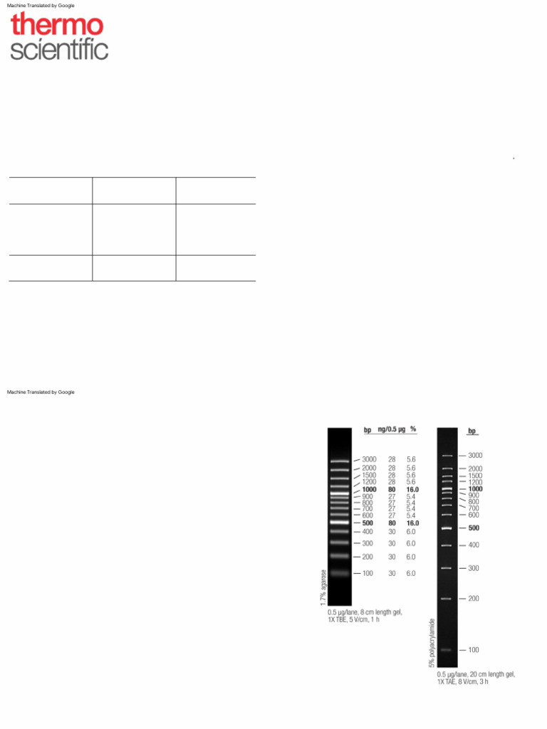 E-MAN0013010 GeneRuler 100bp Plus DNALadder RTU 50ug UG | PDF ...