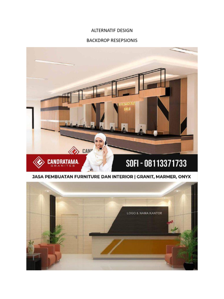 Alternatif Design Backdrop Resepsionis | PDF