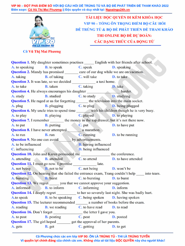 D NG TH C C A T 01 | PDF
