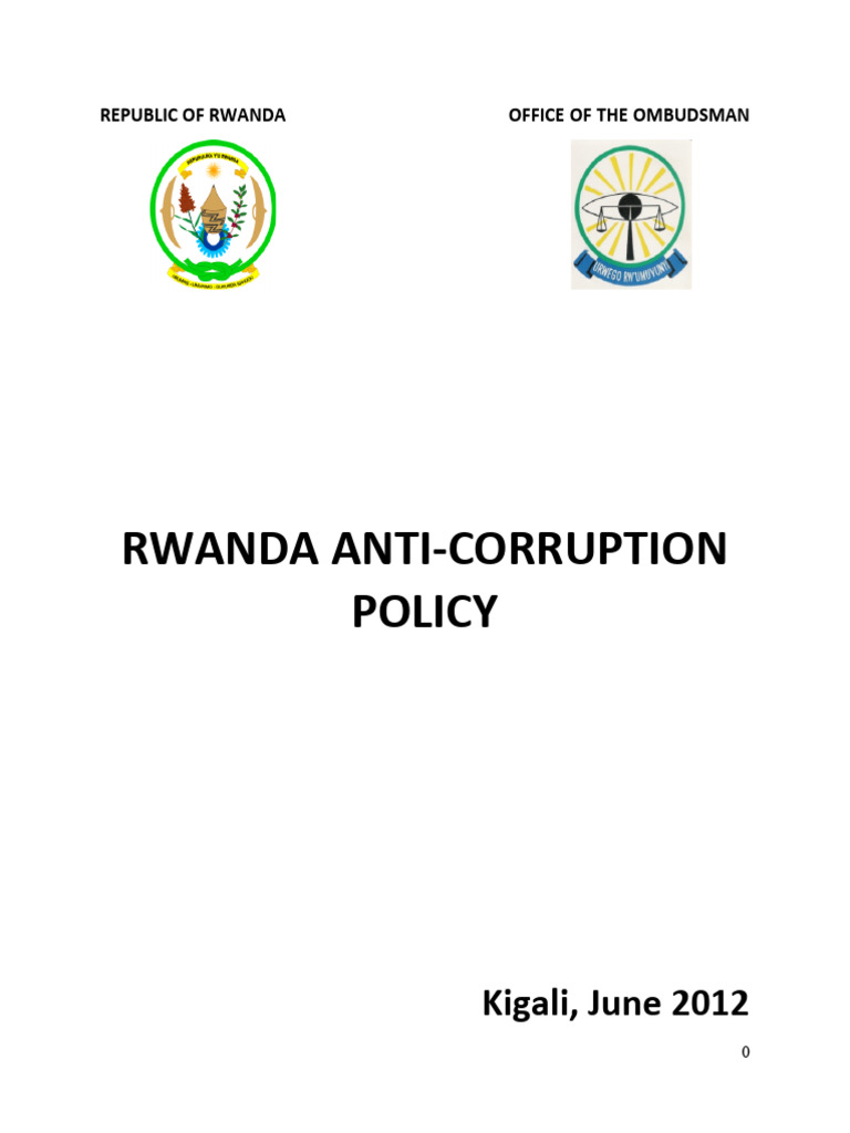 Rwanda Anti Corruption Policy | PDF | Corruption | Justice