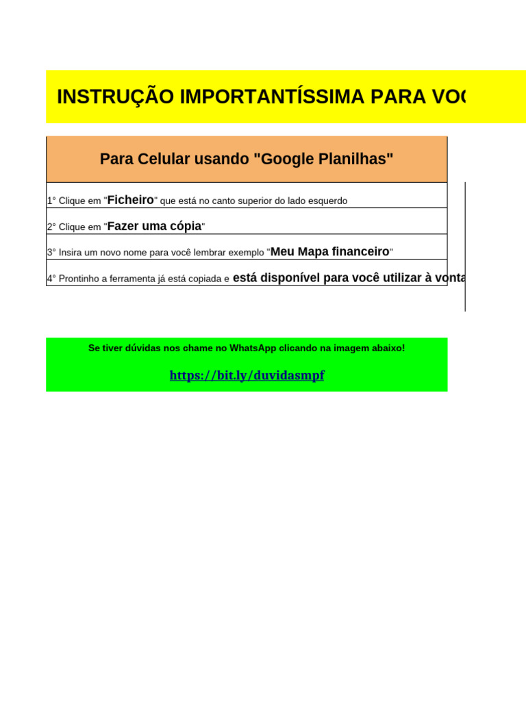 Como Usar o Mapa Financeiro MPF | PDF