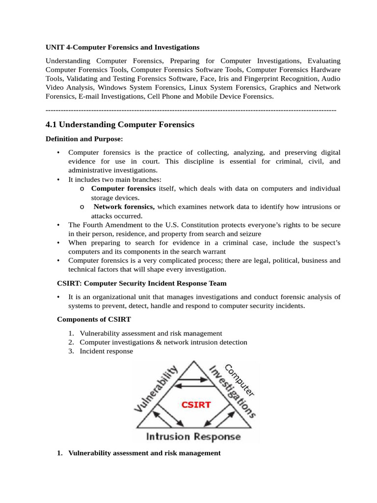 Unit 4 Understanding Digital Forensics | PDF | Computer Forensics | Operating System