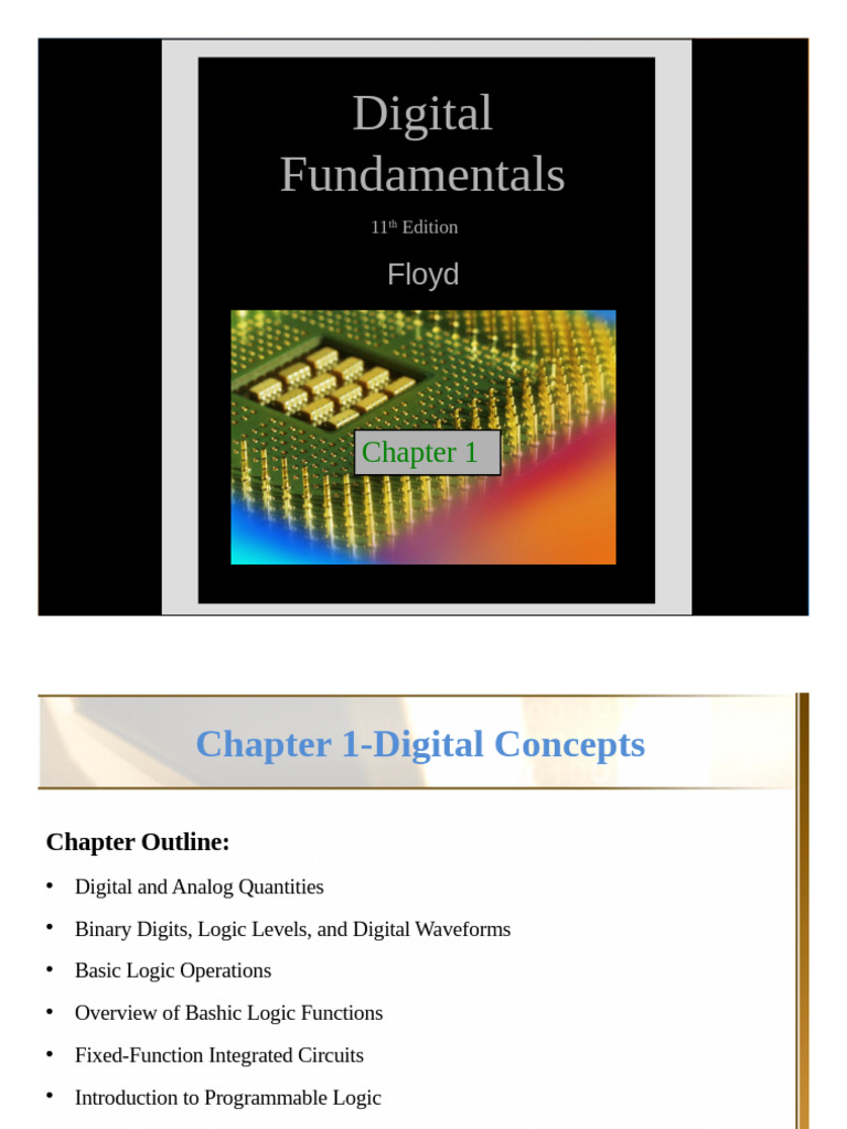 Digital Fundamentals Chapter 1 - Thomas L. Floyd | PDF | Electronic ...