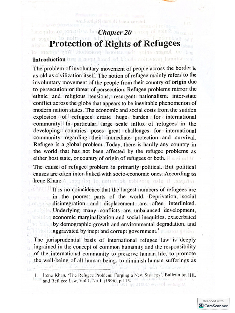Protection of Rights of Refugees | PDF