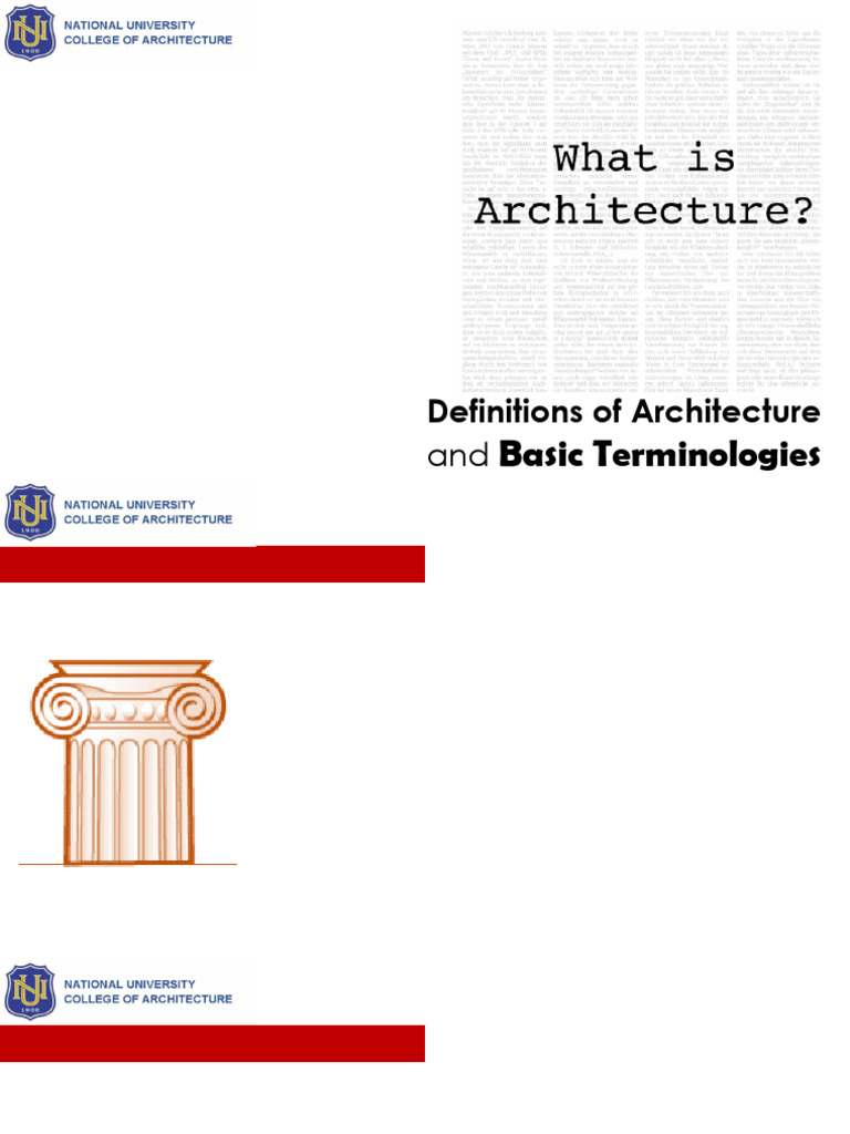 WEEK 2-Definition of Architecture and Basic Terminologies | PDF ...
