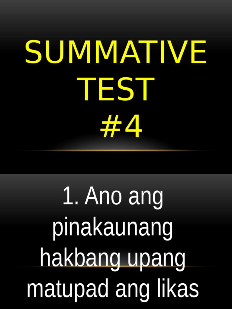 2nd Quarter Summative Test | PDF