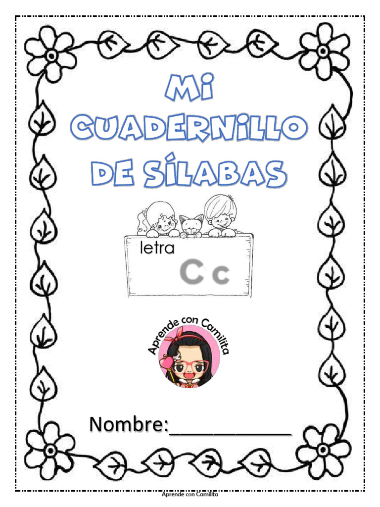 CUADERNILLO Con La Letra C Aprende Con Camilita | PDF