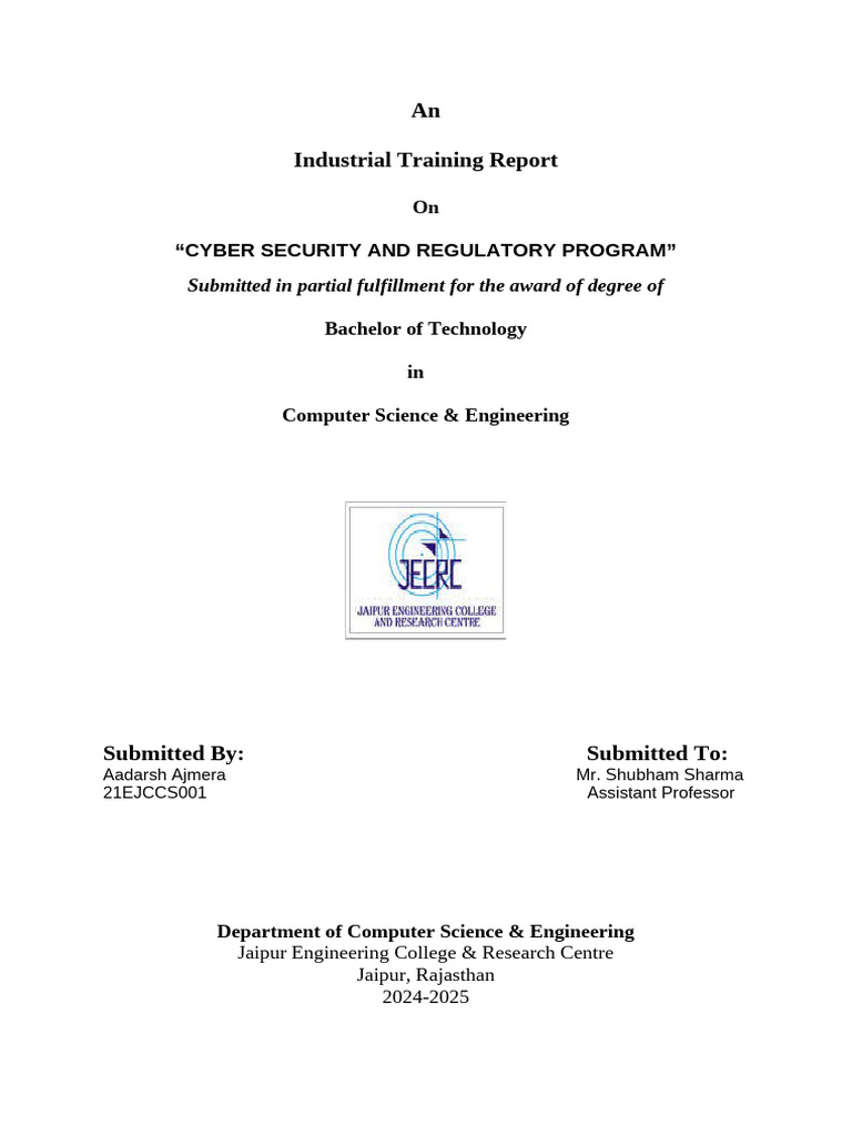 Aadarsh_IT_Report | PDF | Method (Computer Programming) | Control Flow