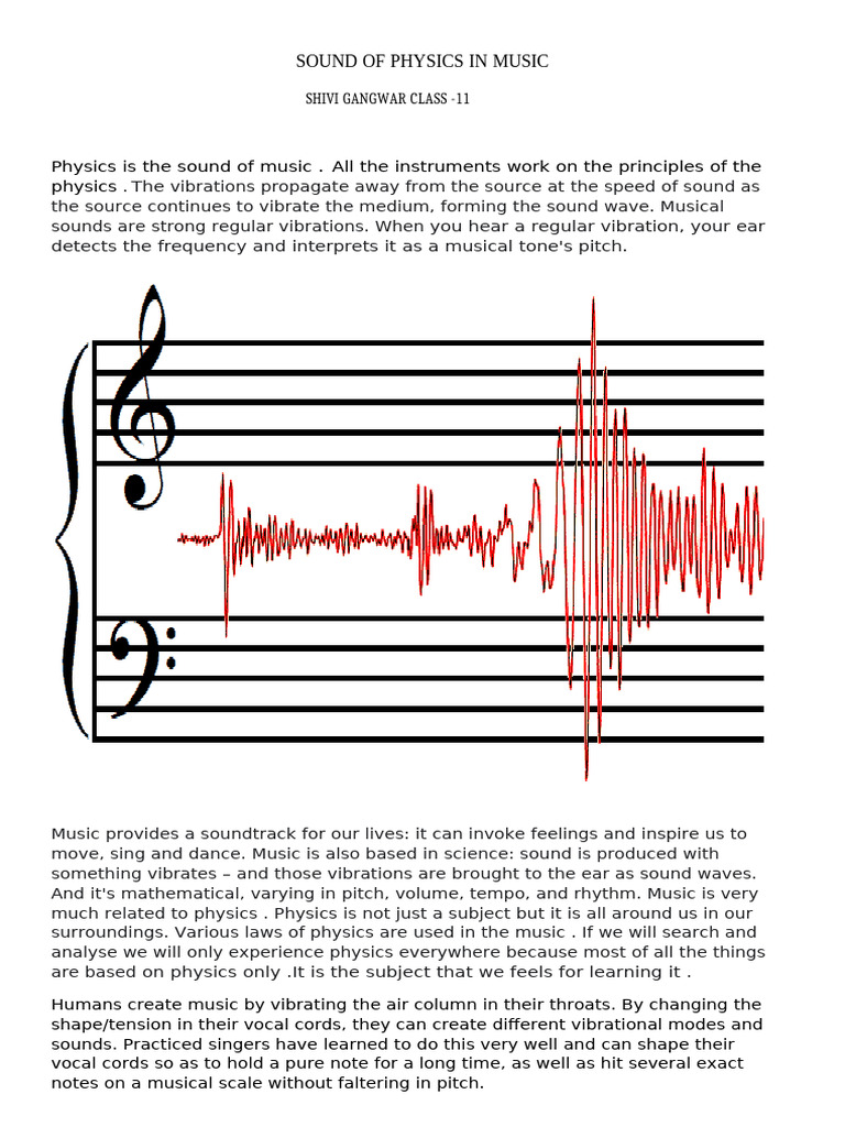 Physics Principles in Music Sound | PDF | Sound | Harmonic