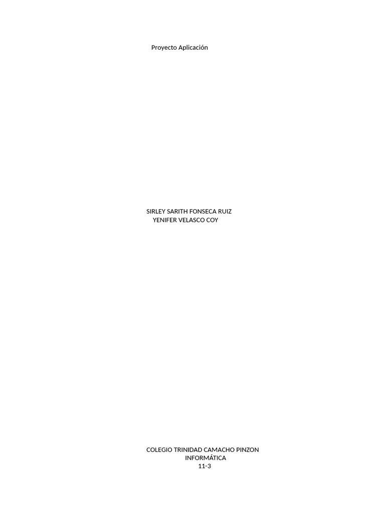 Proyecto informatica | PDF | Bases de datos | Software