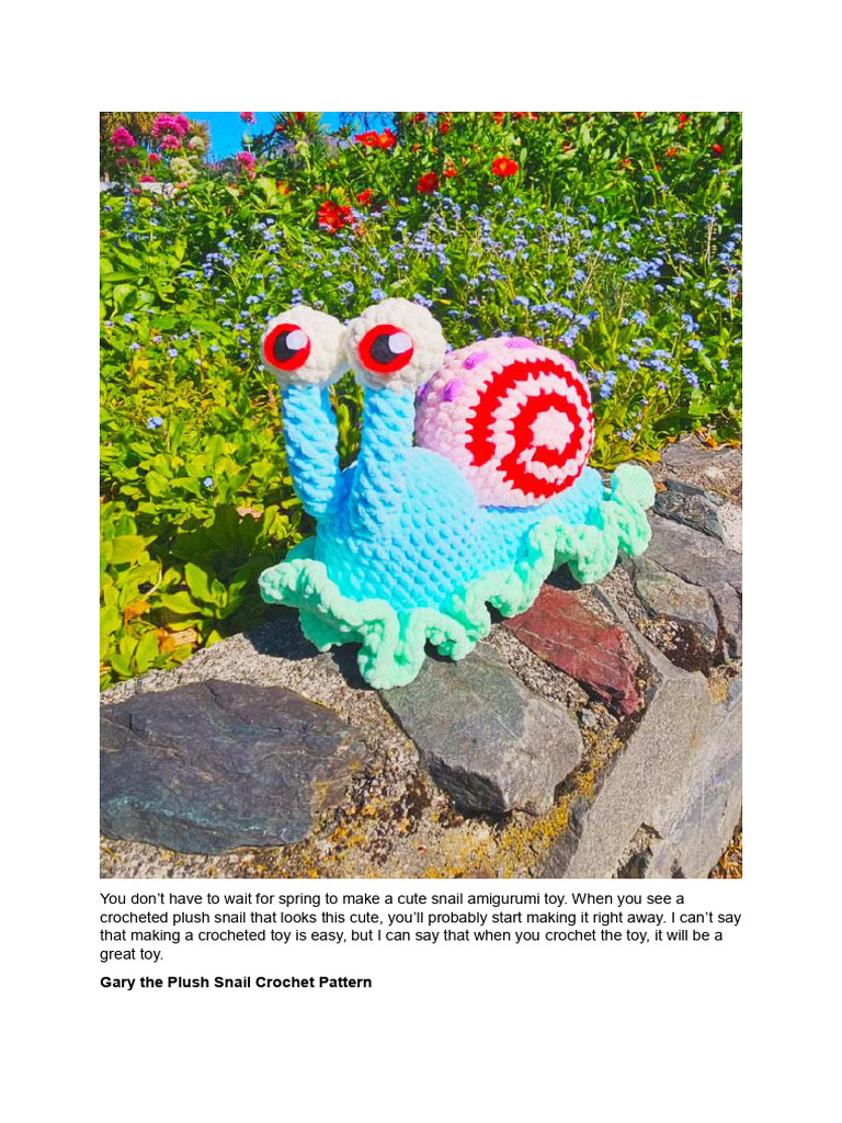 Free Gary the Snail Crochet Pattern | PDF
