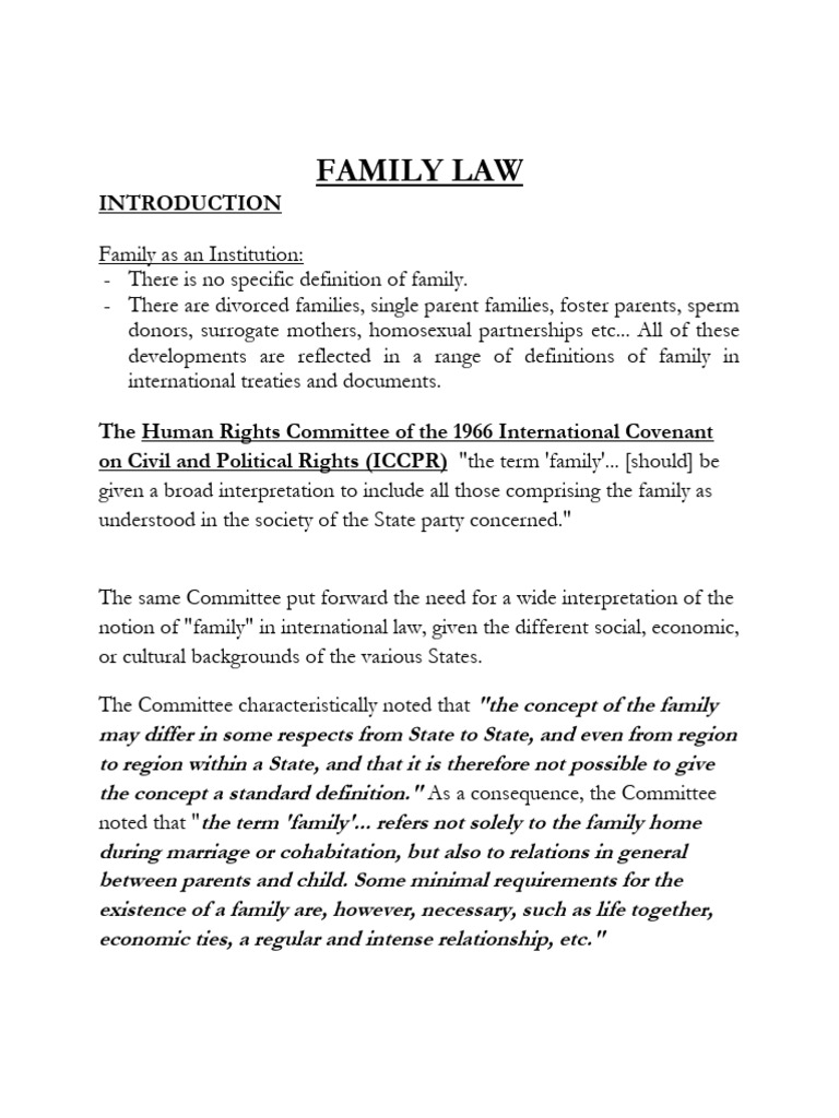 family law notes | PDF | Marriage | Family