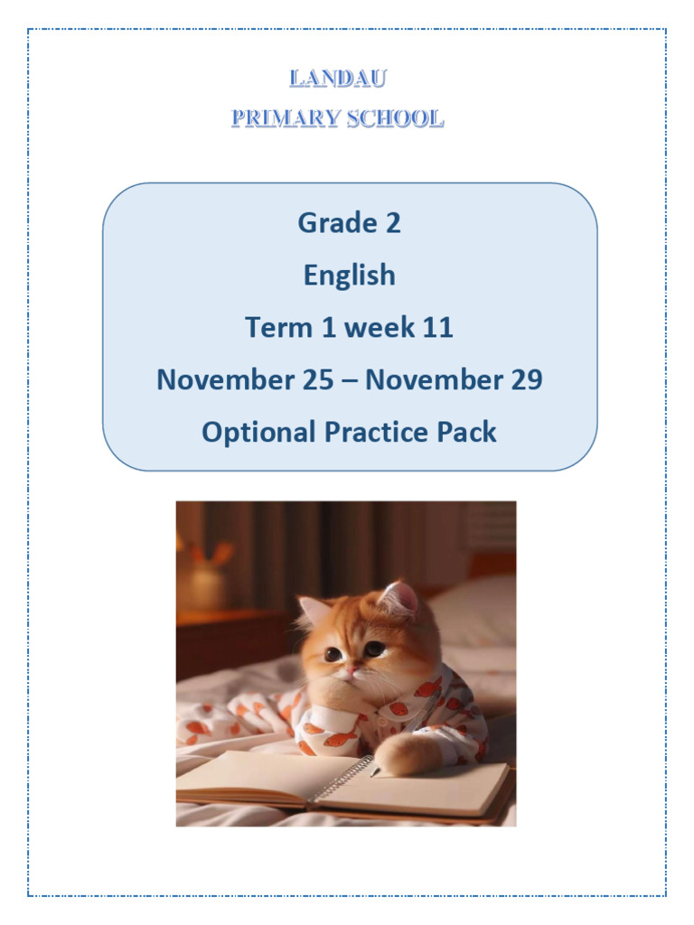 OPP English Grade 2 Term 1 Week 11 | PDF | Seed
