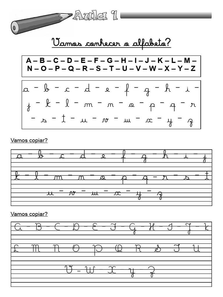 Atv 1 - Alfabeto e Vogais | PDF