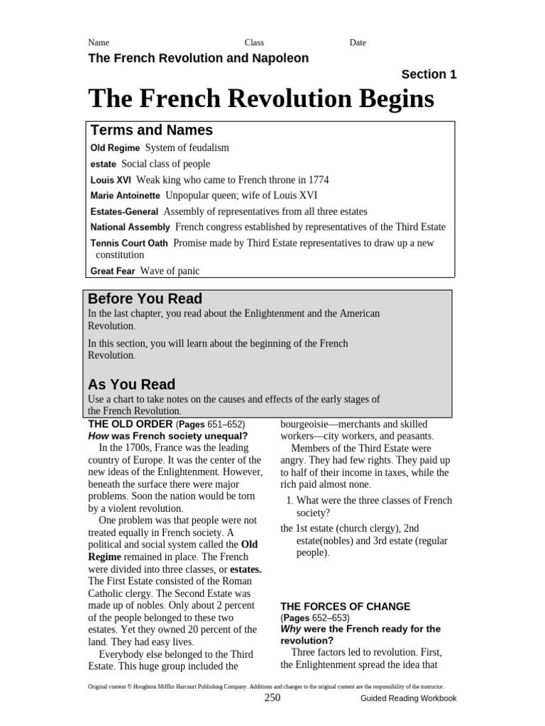 Guided - Reading | PDF | French Revolution | France