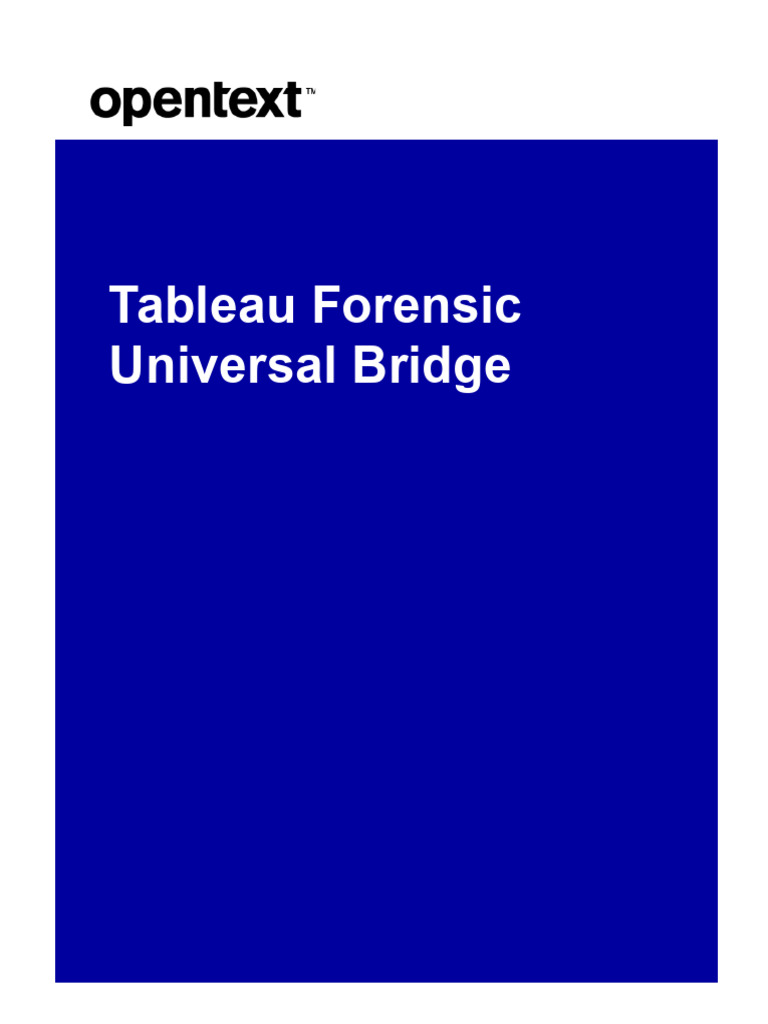 opentext-ig-tableau-forensic-universal-bridge-t356789iu-en | PDF | Usb ...