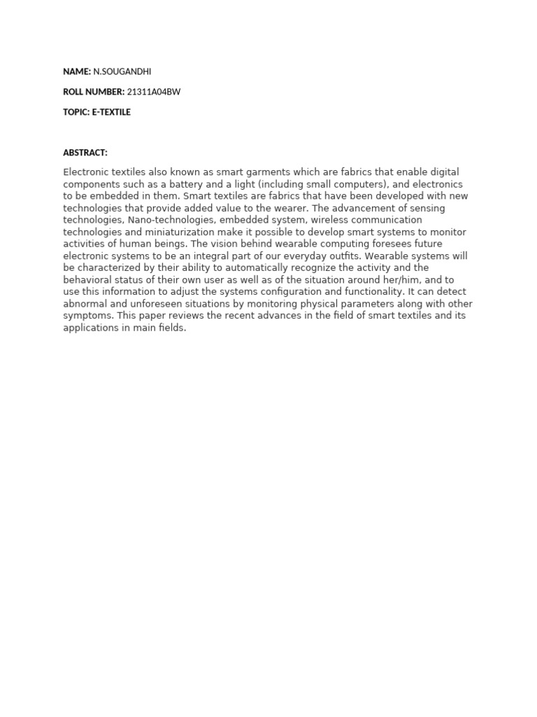 ETextile abstract | PDF