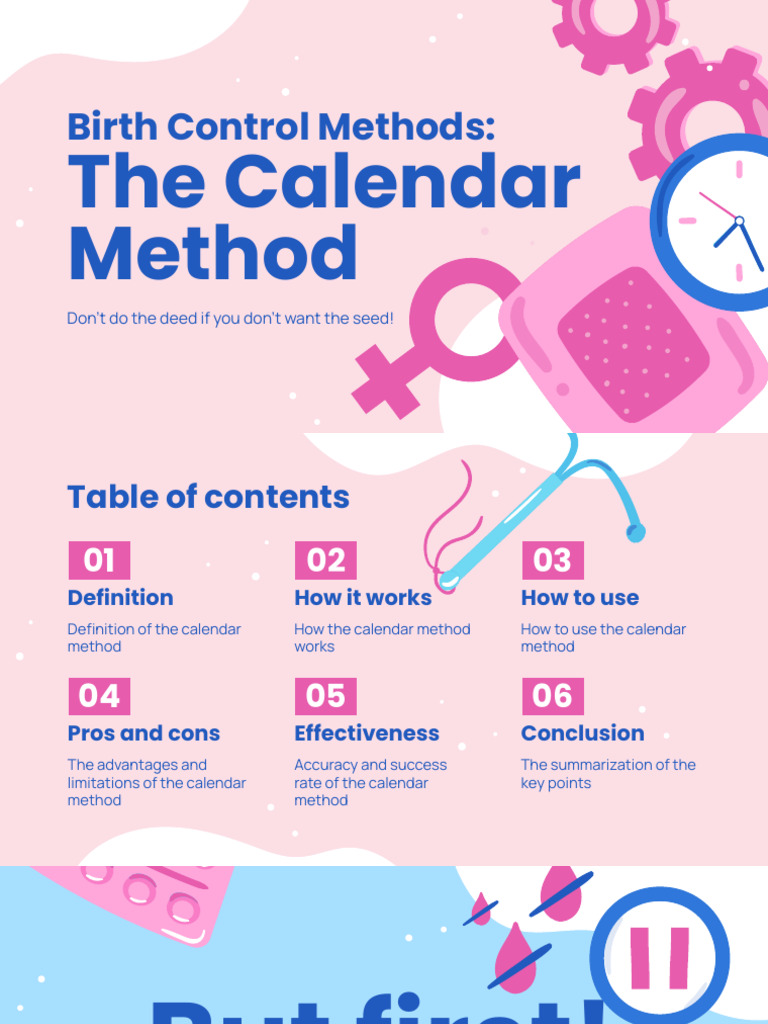 Birth Control Methods_ Calendar Method | PDF | Gynaecology | Human ...