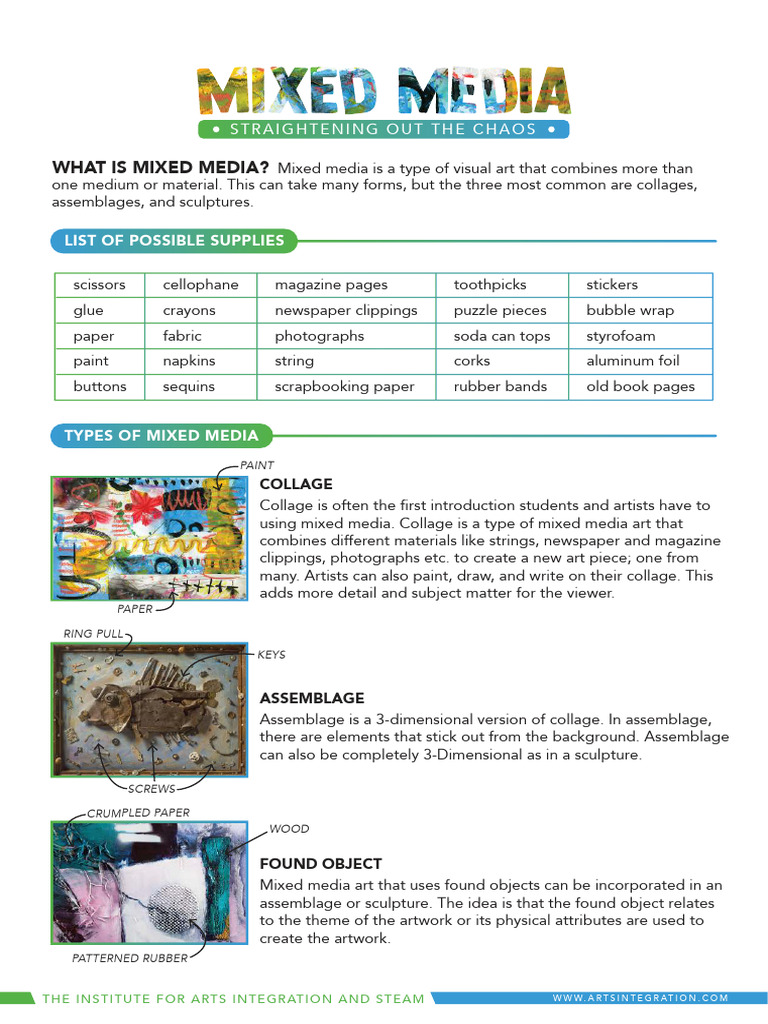 Mixed Media Anchor Chart | PDF | Collage | The Arts