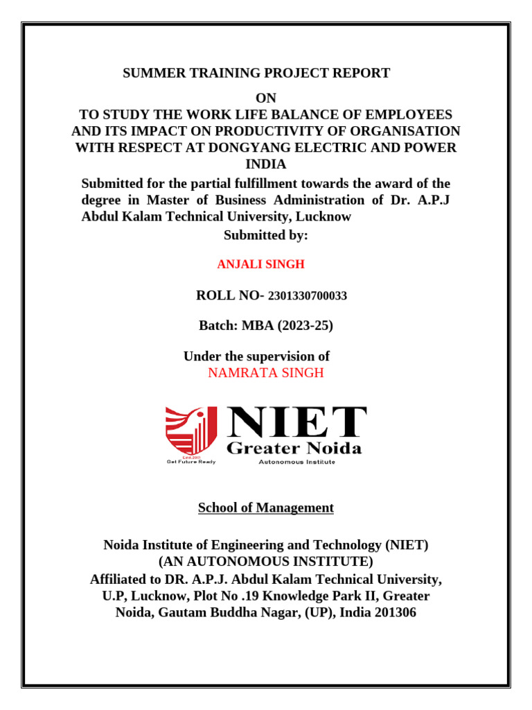 Anjali SINGH MBA STPR | PDF | Sampling (Statistics) | Employment