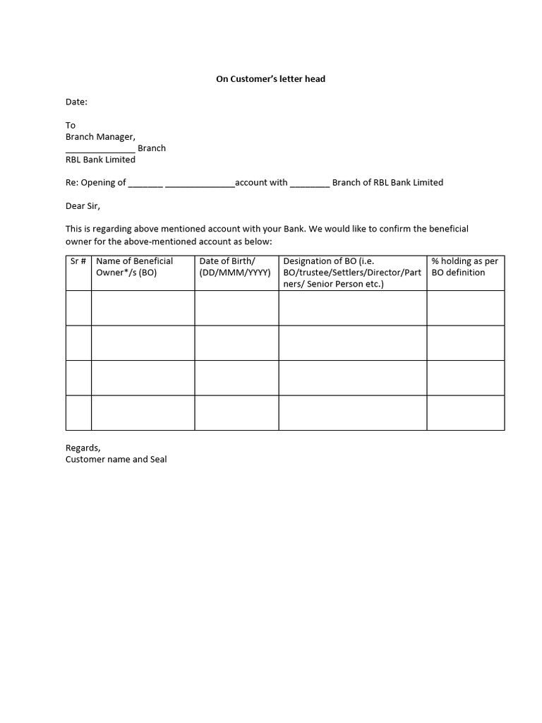 Beneficial Owner Declaration GFT City | PDF | Identity Document | Legal ...