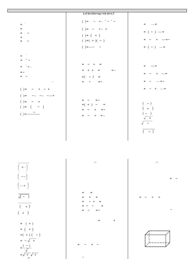 Natalia Williamson - Differentiation Practice Sheet 1 | PDF | Triangle ...