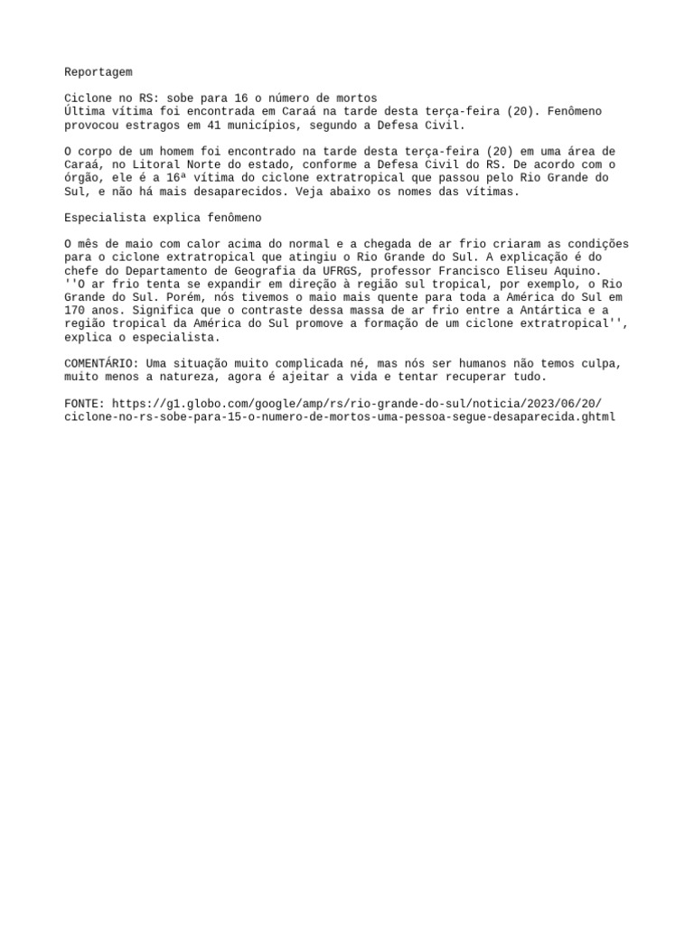 Reportagem ( ( ( | PDF