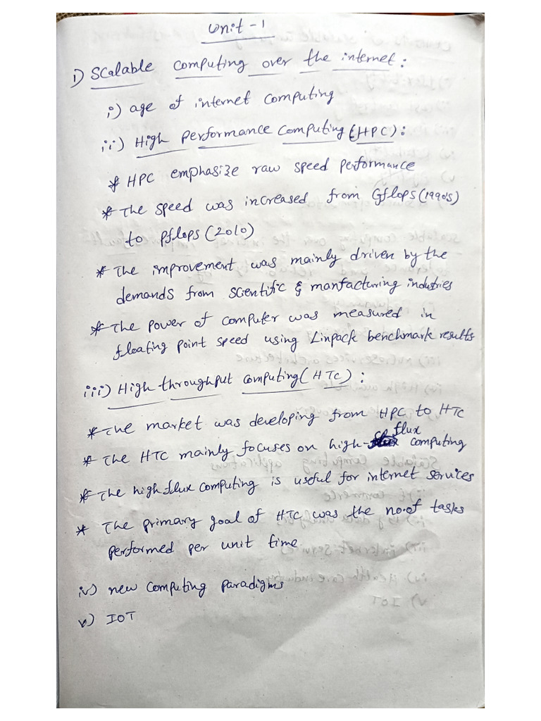 CC UNIT-1 Hand Written | PDF