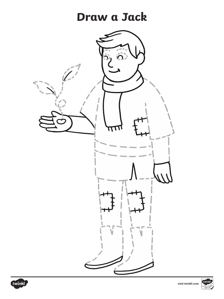 Draw A Jack Pencil Control Activity | PDF