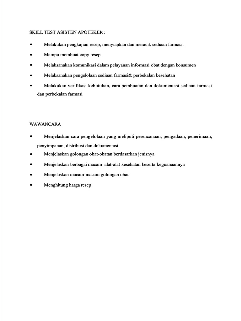 SKB Asisten Apoteker | PDF