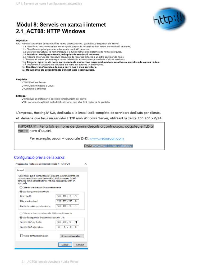 Danna Garcia Exercici 2.1 ACT08 HTTP Windows | PDF