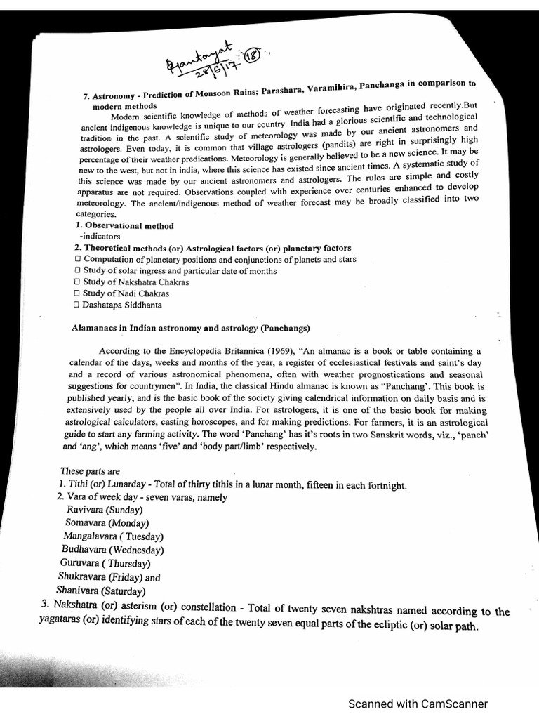 Astronomy-Prediction of Monsoon | PDF