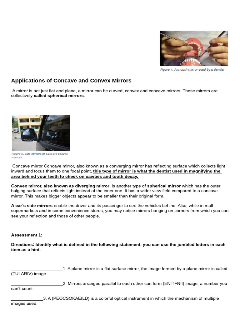 Applications of Concave and Convex Mirrors - Docx - 20241128 - 124012 ...