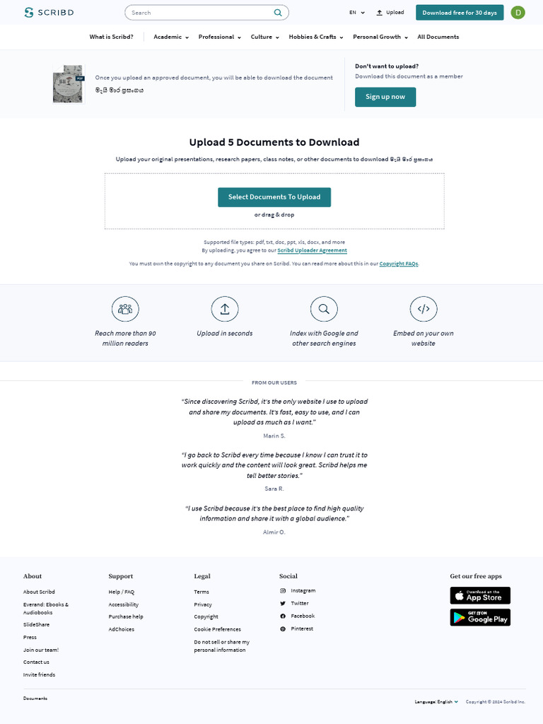 Upload A Document - Scribd | PDF | Scribd | Digital Technology