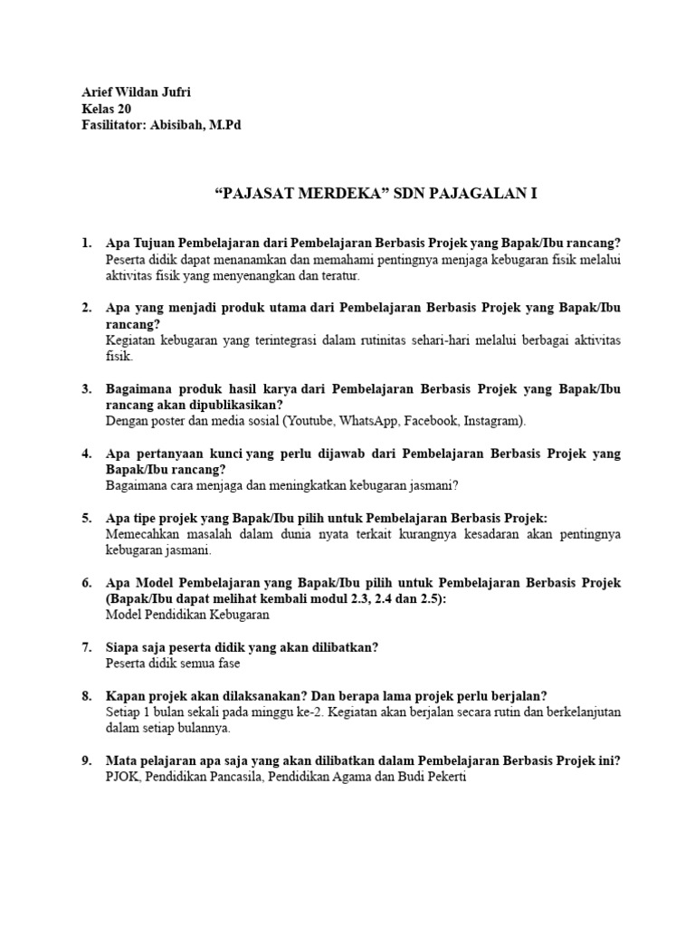 Merancang Pembelajaran Berbasis Projek Dengan KBS | PDF