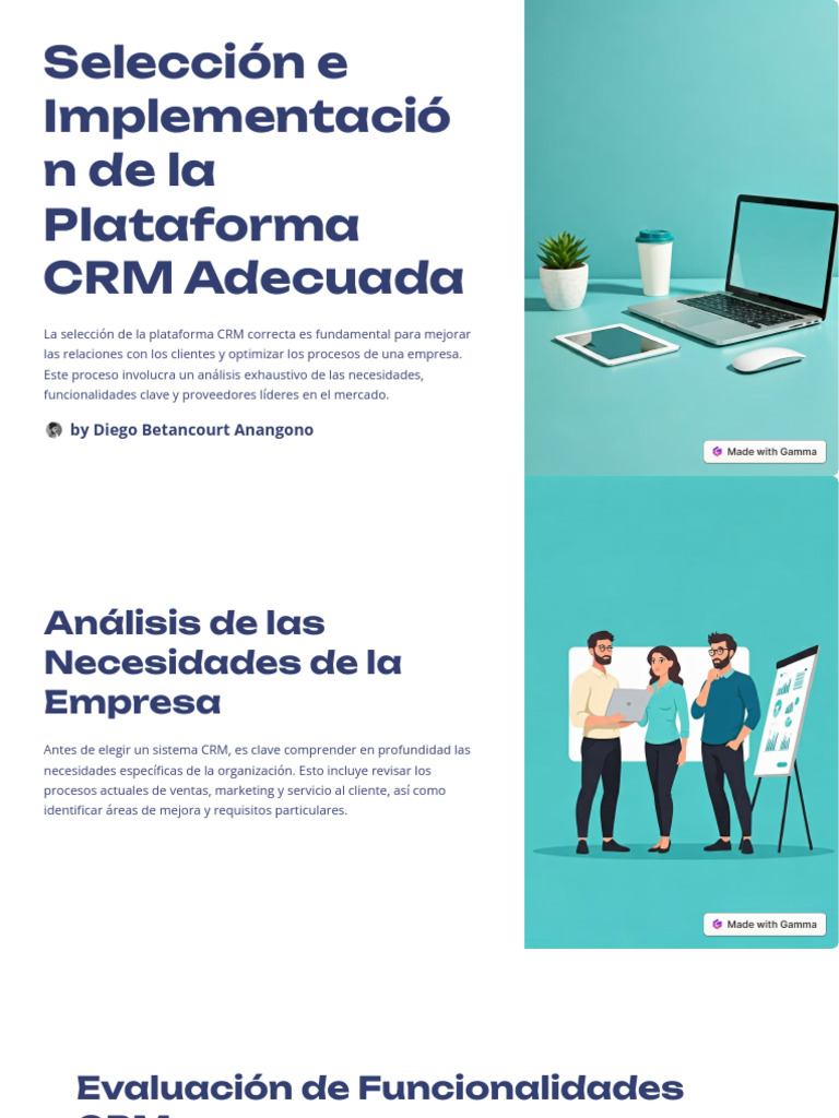 Seleccion e Implementacion de La Plataforma CRM Adecuada | PDF | Gestión de la relación con el ...