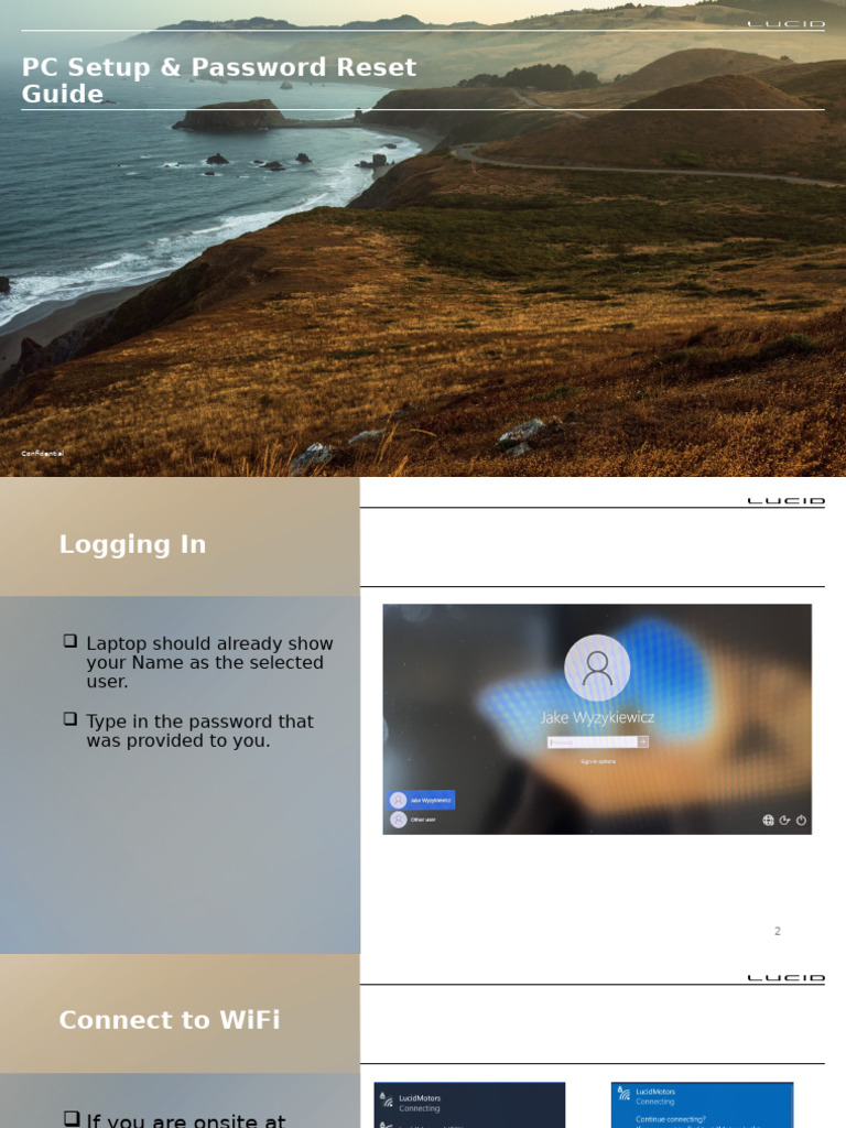 PC Setup & Password Reset Guide 1 | PDF | Login | Password