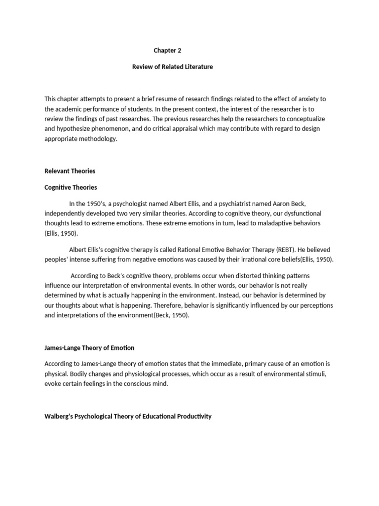 Chapter 2-WPS Office | PDF | Anxiety | Emotions