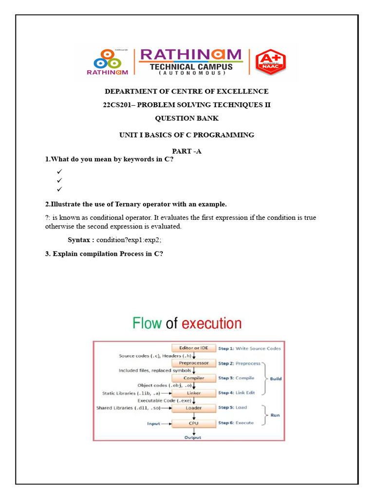 PST-II-QB-28.8.23 (1-5 Units) | PDF | Pointer (Computer Programming) | Parameter (Computer ...