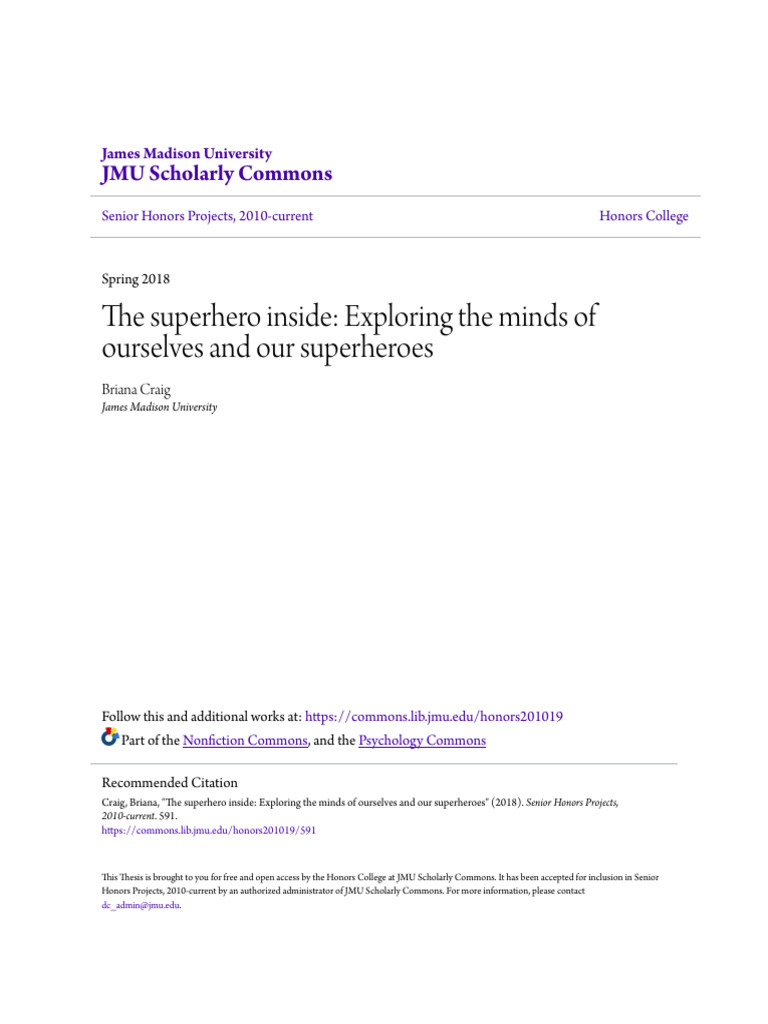 The Superhero Inside - Exploring The Minds of Ourselves and Our Su ...